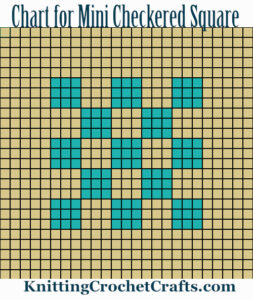 Mini Checkered Crochet Square: Free Pattern