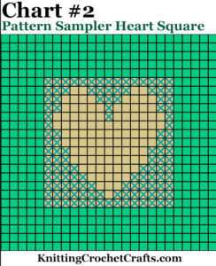 Crochet Heart Squares from the Pattern Sampler Series
